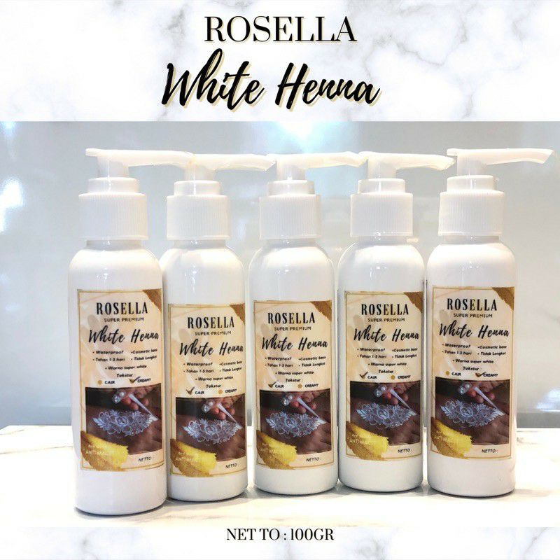 Jual White Henna Rosella Botol Reffil 100gram | Shopee Indonesia