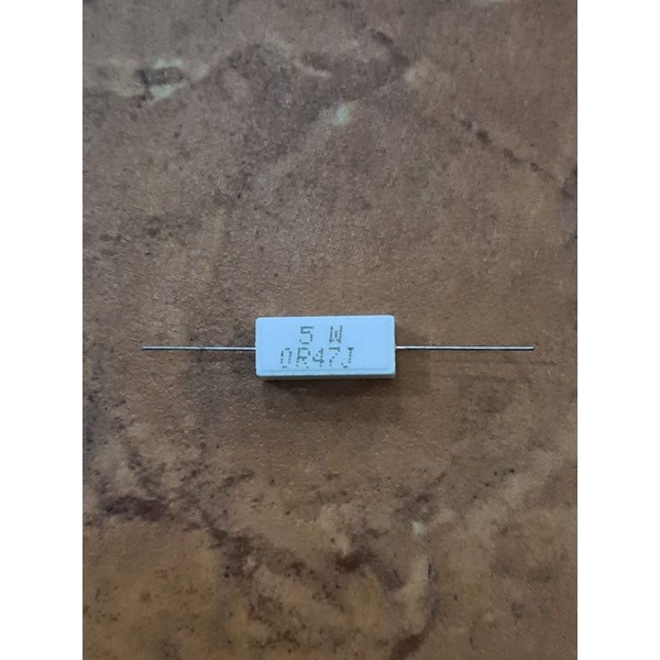 Jual Resistor Kapur R 5 w watt 0,47 0,5 10 ohm 5w 0.47 0.5 10 J | Shopee Indonesia