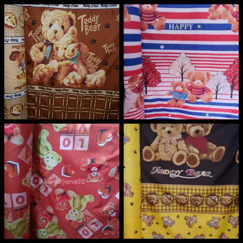 Jual SETENGAH METER (50cm) kain sprei polymicro lebar 240cm motif ...