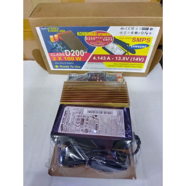 Jual Kit Power Amplifier Stereo Class D 200 Smps 2x100w | Shopee Indonesia