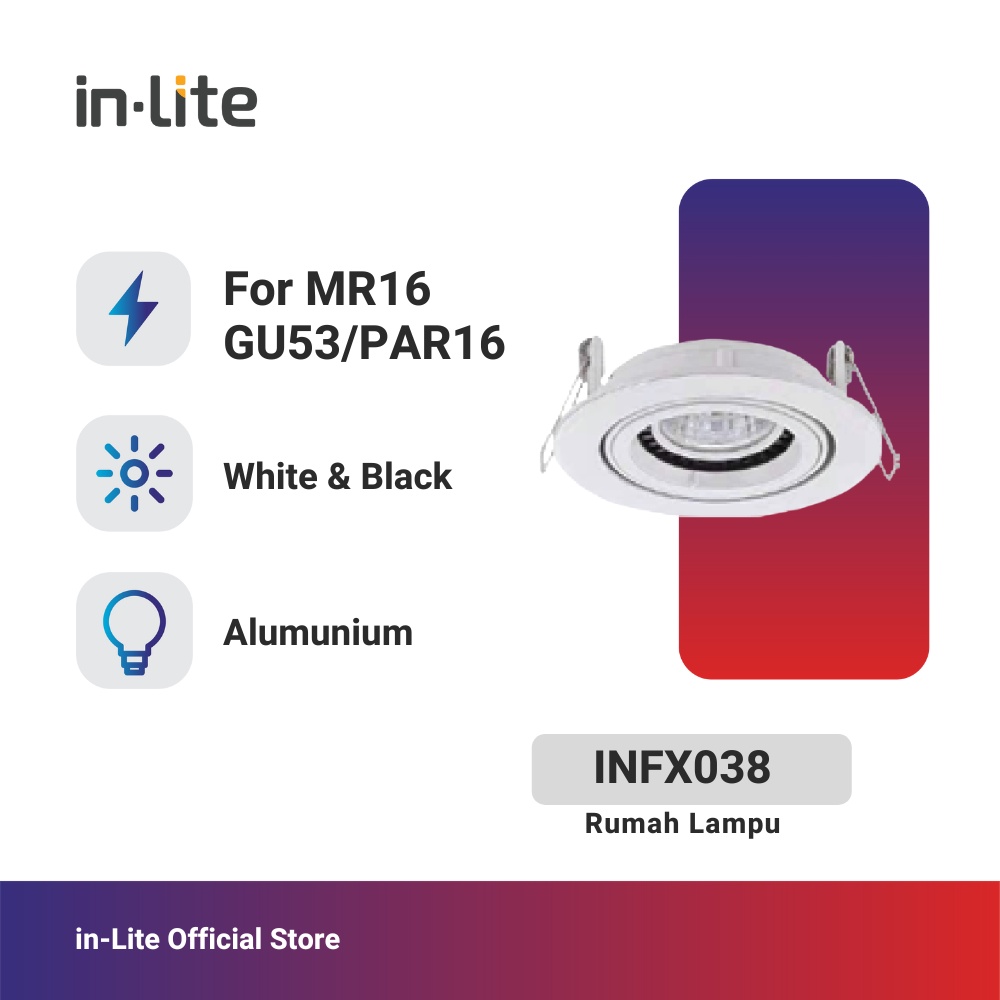 Jual InLite Rumah Lampu INFX038 For INMR16 / PAR16 | Shopee Indonesia