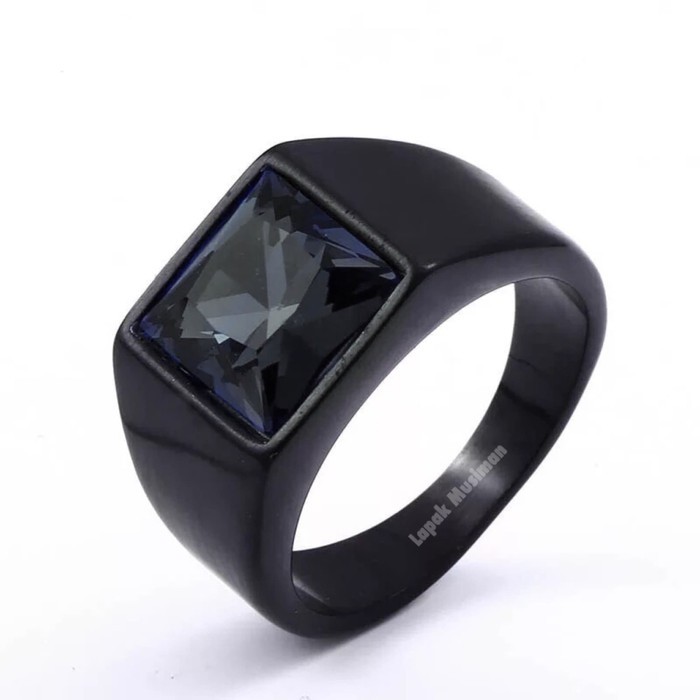 Jual CINCIN PRIA TITANIUM COOL BLACK ONYX PRIA SUPER KEREN - SUPER ...