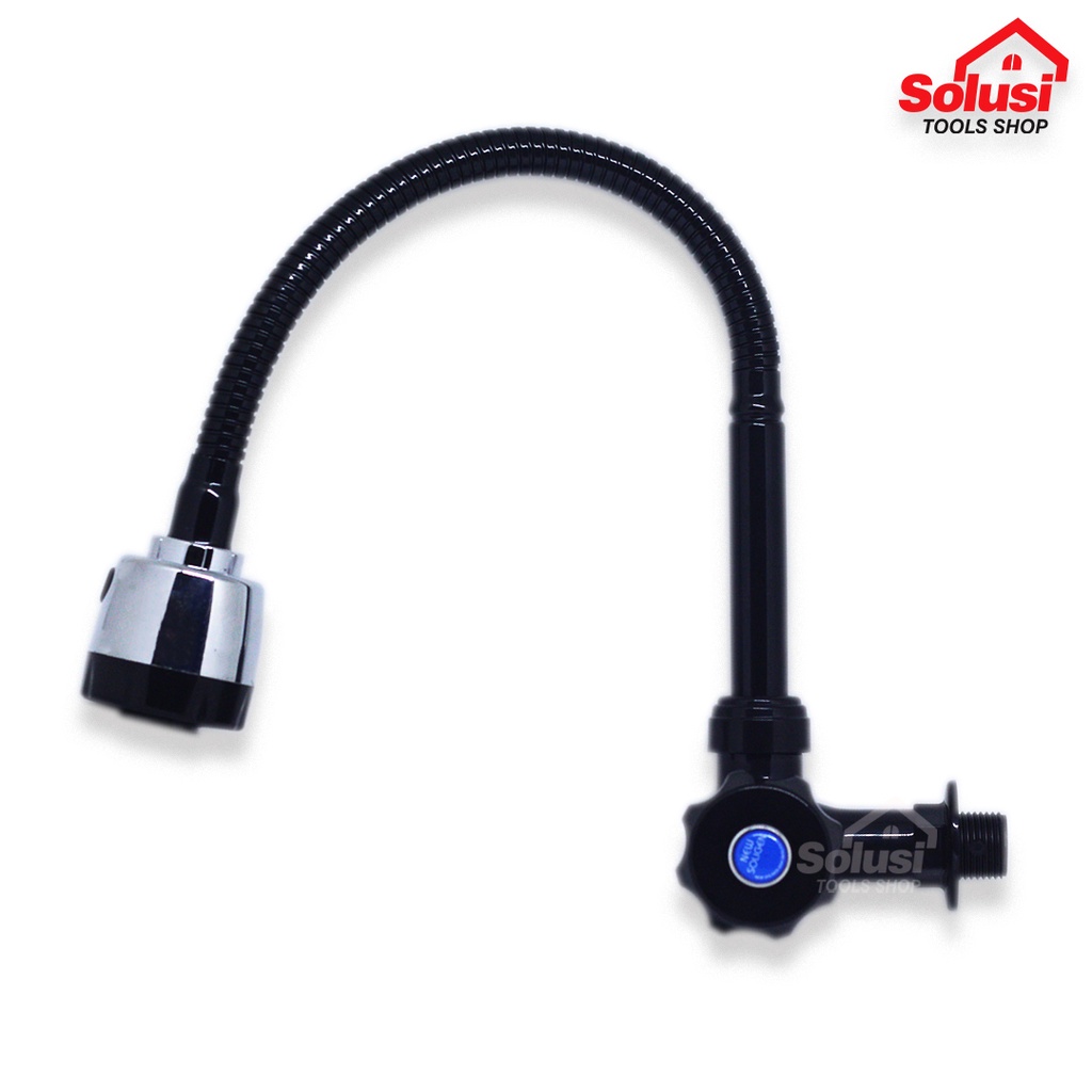 Jual SOLIGEN Kran Tembok Angsa WS-2 Hitam Flexible | Shopee Indonesia