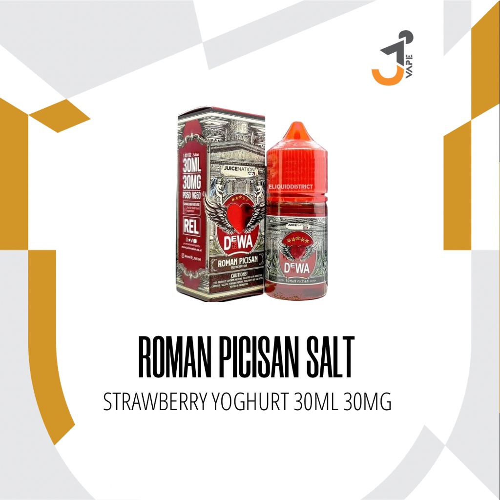 Jual ROMAN PICISAN STRAWBERRY YOGHURT SALTNIC 30ML BY JUICENATION E ...
