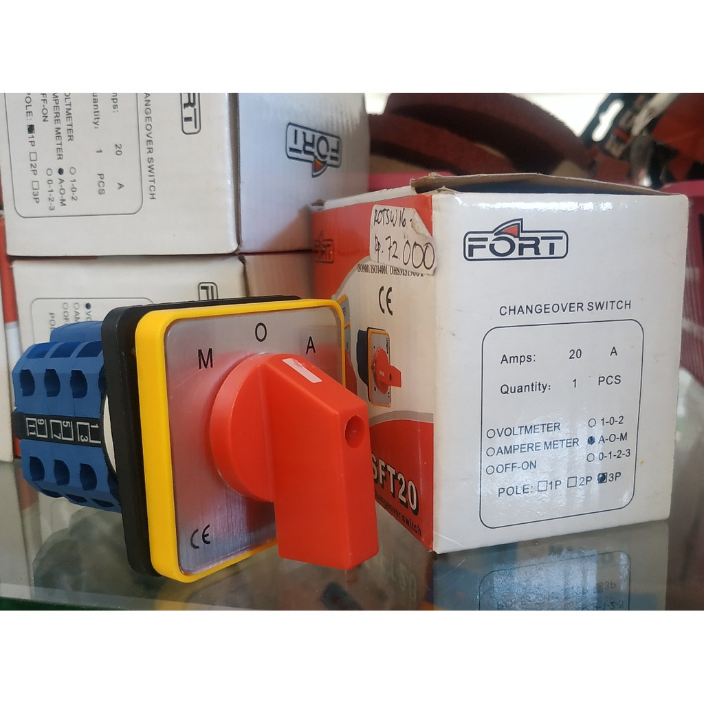 Jual FORT Selector / Rotary Switch / Changeover M-O-A 3P | Shopee Indonesia