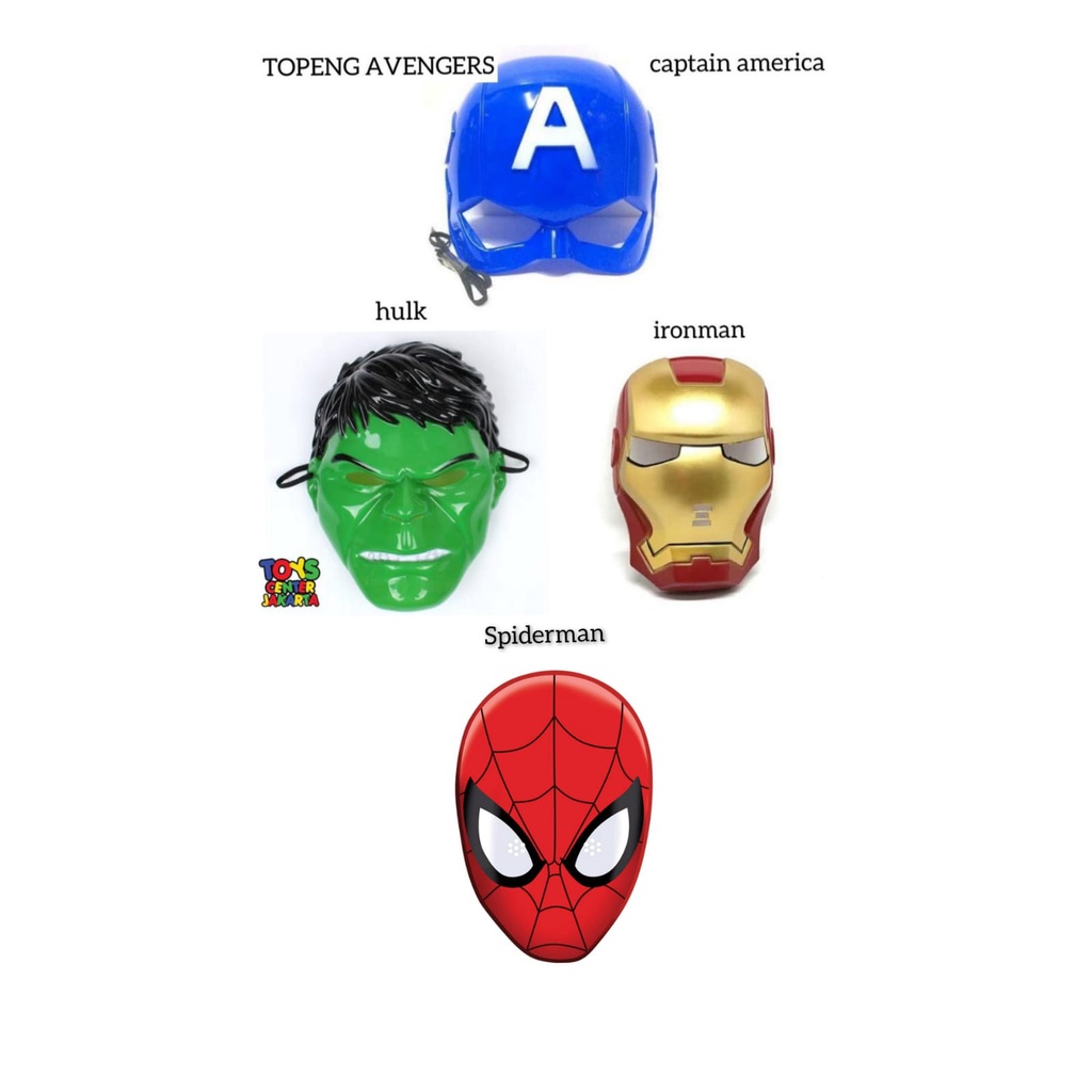 Jual MAINAN ANAK TOPENG MARVEL AVENGERS CAPTAIN AMERICA DAN IRON MAN ...