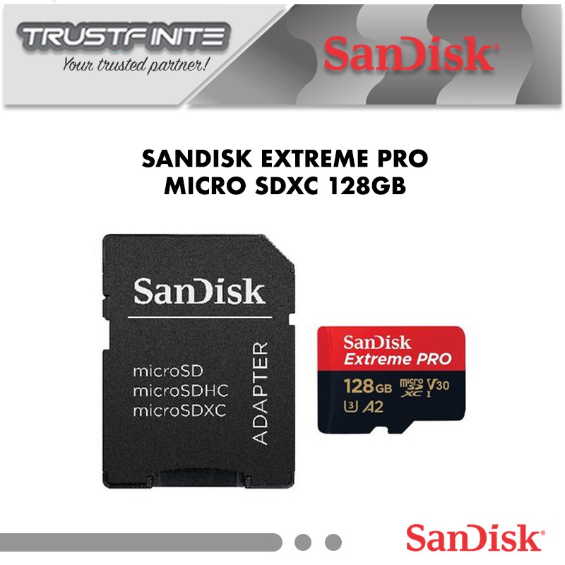 Jual Sandisk Extreme Pro 128GB 200mb/s Micro SDXC Card A2 U3 UHS-1 V30 | Shopee Indonesia