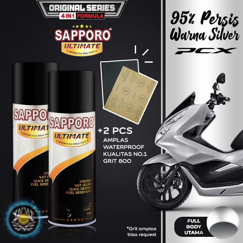 Jual PAKET SILVER PCX SAPPORO ULTIMATE 4 IN 1 OH04 SOPHISTICATED MATTE ...