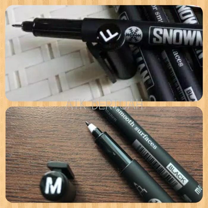 Jual SPIDOL OHP PERMANENT MARKER OPM OPF SNOWMAN Berkualitas | Shopee ...