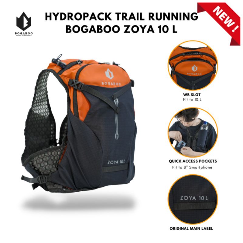 Jual Tas Hydropack trail running BOGABOO zoya 10 L - tas lari - tas ...