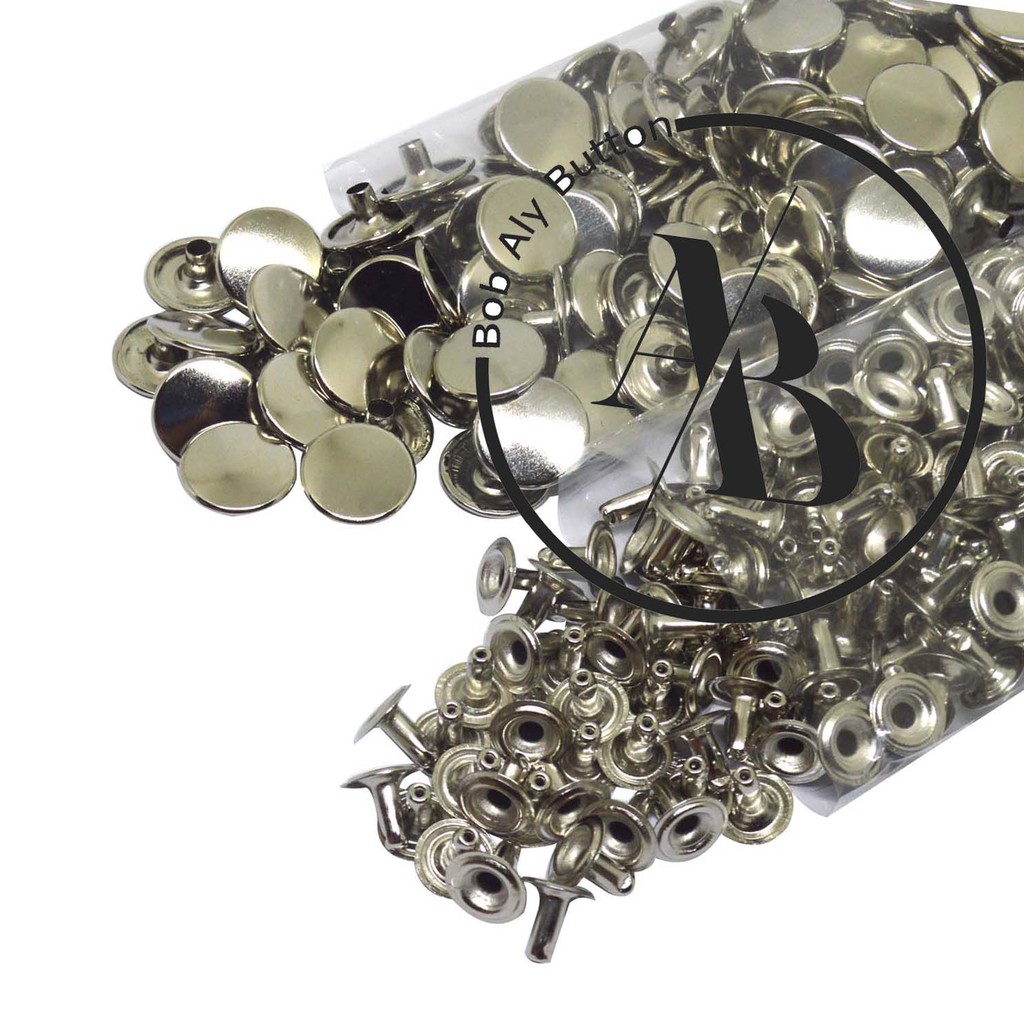 Jual PAKU KELING CENTANG UKURAN 12 MM WARNA NIKEL PER 100 SET V 2730 NK ...