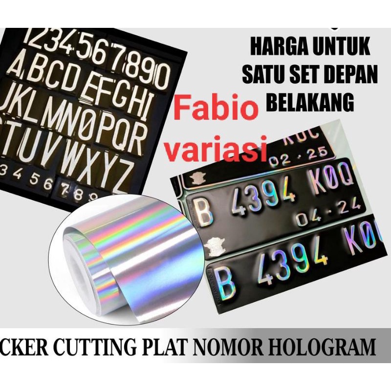 Jual cutting sticker plat nomor mobil dan motor skotlet nyala atau ...