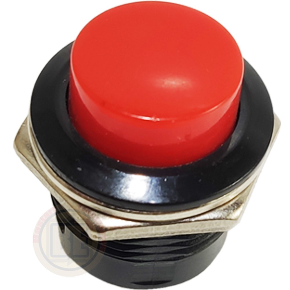 Jual Tombol Besar Bulat merah Push On momentary push button switch saklar | Shopee Indonesia
