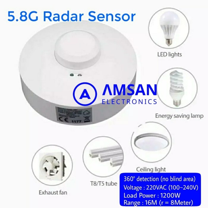 Jual Radar Sensor Gerak 5.8G Microwave Switch Saklar Induksi Human ...