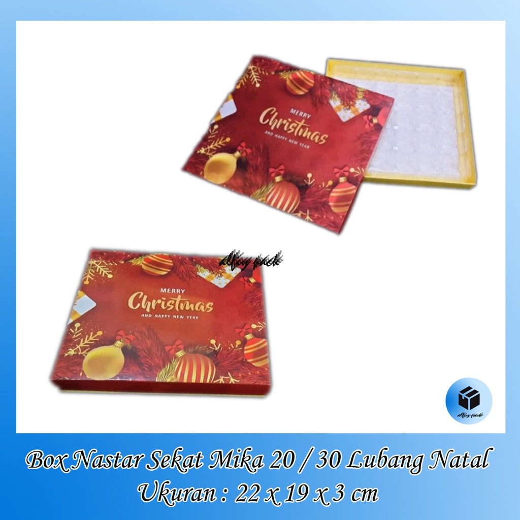Jual 1pack isi 5pcs DUS BOX NASTAR MERRY CHRISTMAS RED LAMINASI BOX ...
