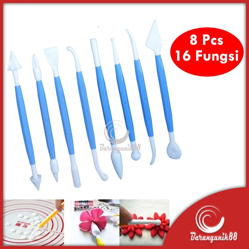 Jual Alat Dekorasi Kue Ultah Bolu 16 Model Set Ukiran Bunga Icing Tools ...
