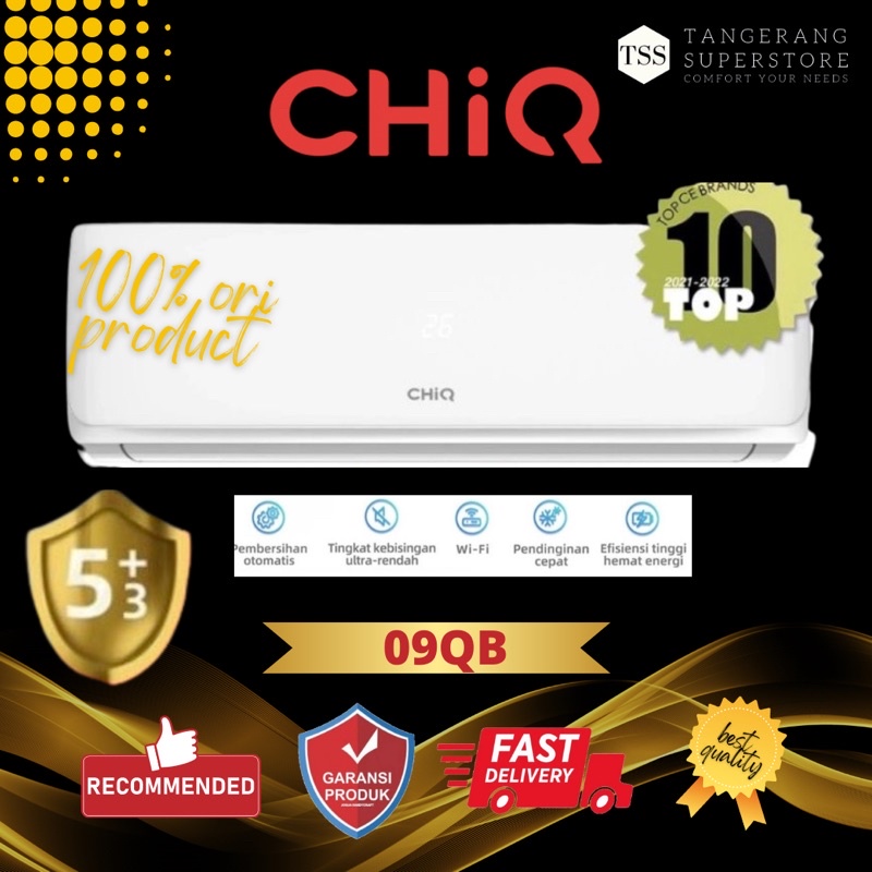 Jual AC CHIQ 09QB 1 PK WIFI AC SMART CERFAS TURBO JET COOL | Shopee Indonesia