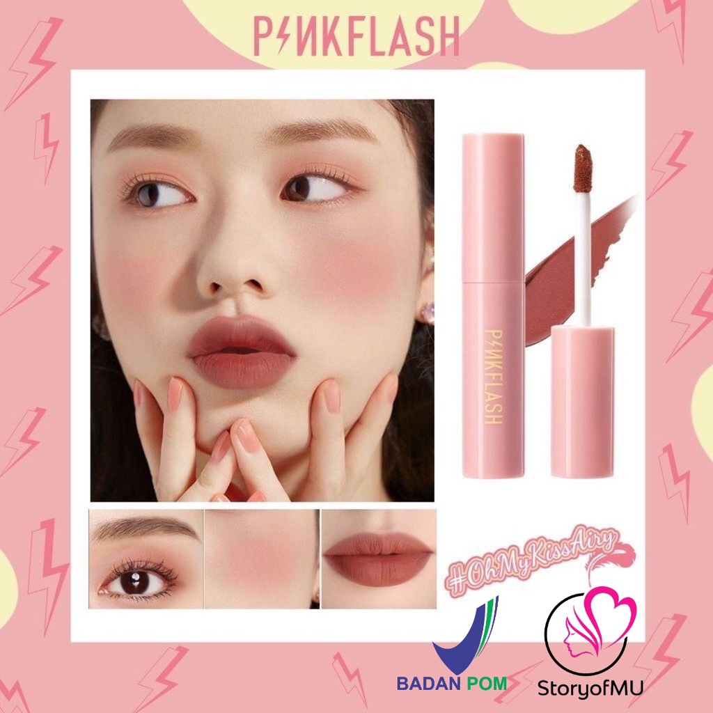 Jual PINKFLASH PF-M01 Lip & Cheek Duo Matte Tint OhMyKissAiry | Pink ...