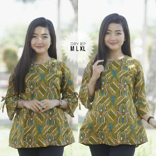 Jual ATASAN BATIK MOTIF PADI TRUNTUM HITAM LENGAN LONCENG SERAGAM BATIK ...