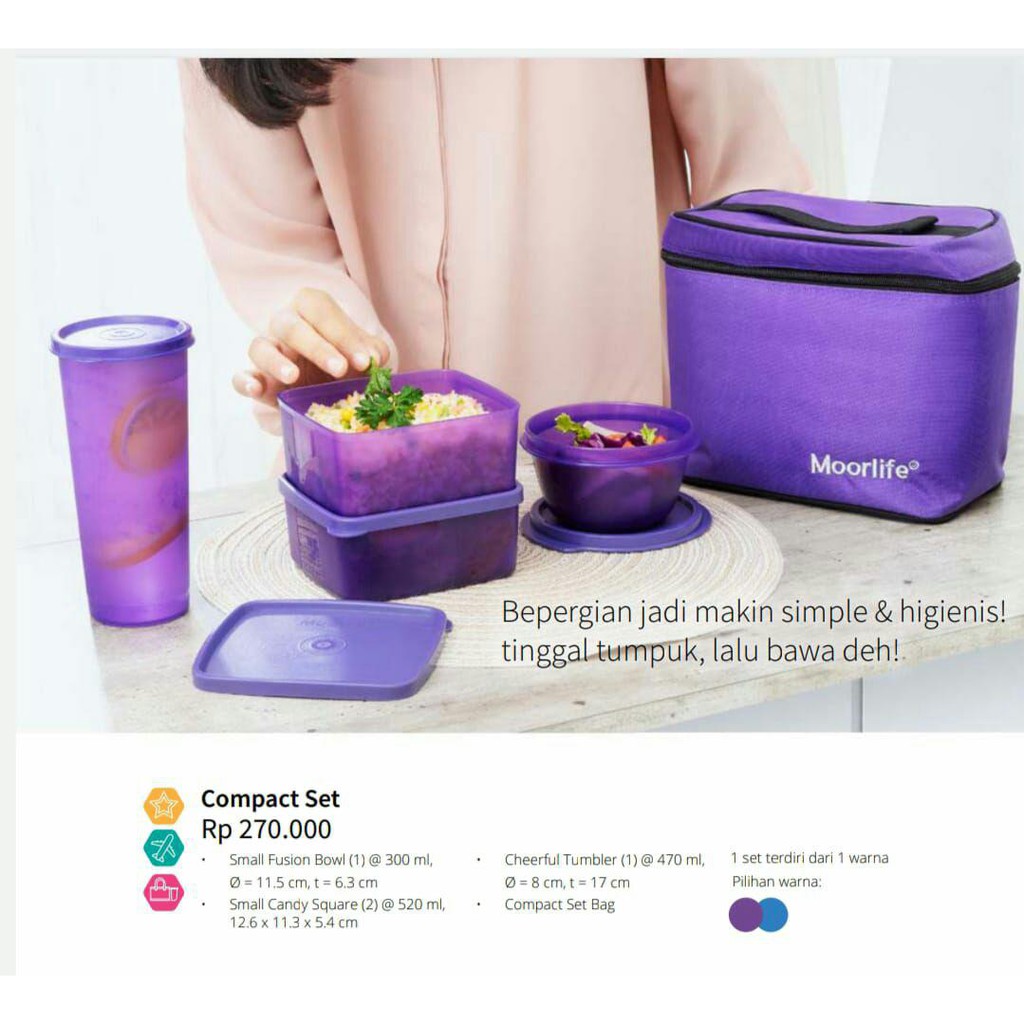 Jual COMPACT SET PIKNIK MOORLIFE (WADAH TEMPAT MAKANAN) | Shopee Indonesia