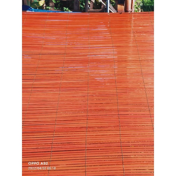 Jual kerey tirai bambu sawit lebar 2 x 3 tinggi/krey kulit sawit plitur ...