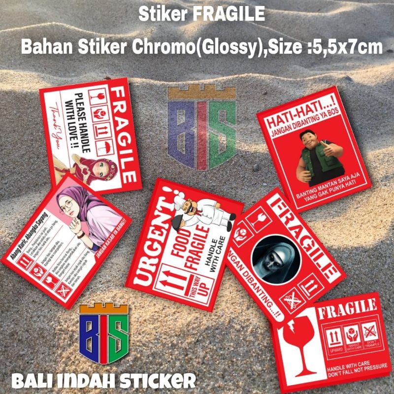 Jual (100 pcs) STIKER FRAGILE LUCU/STIKER PENGIRIMAN OLSHOP | Shopee ...
