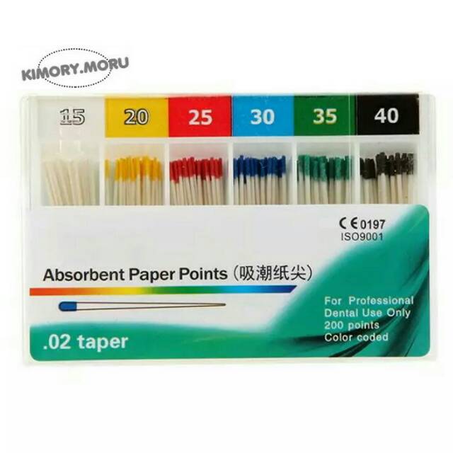 Jual dental paper point / paper points endodontik konservasi gigi ...