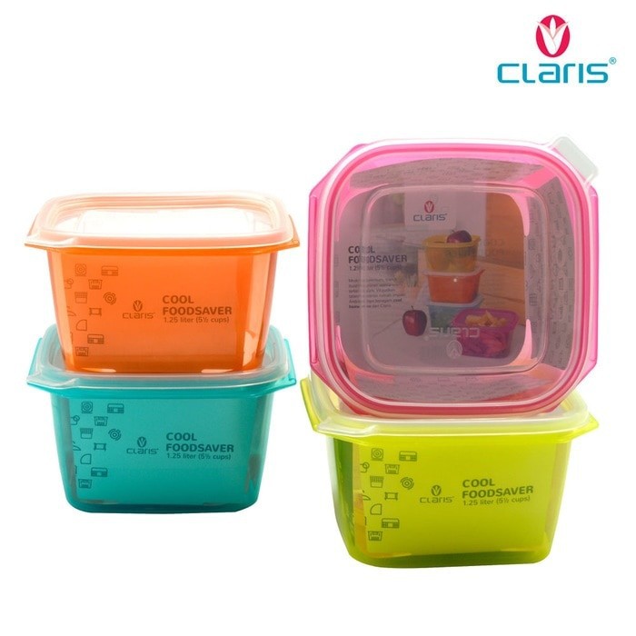Jual Claris SQ Tempat Makanan Lauk Food Saver Kotak Makan Lunch Box ...