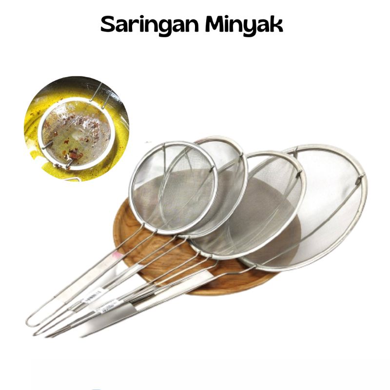 Jual Saringan Minyak/ Serok Bawang Halus Stainles Stell Gagang Panjang ...