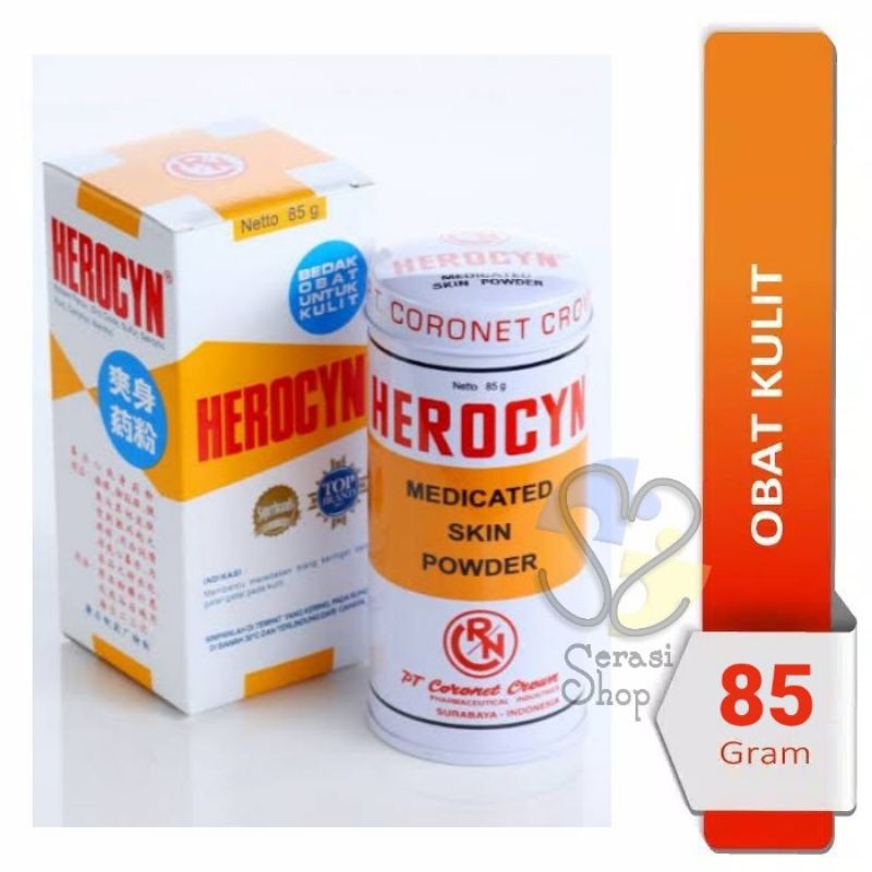Jual Herocyn 85 gr / Bedak Herocin 85gr / Herosin Medicated Skin powder ...
