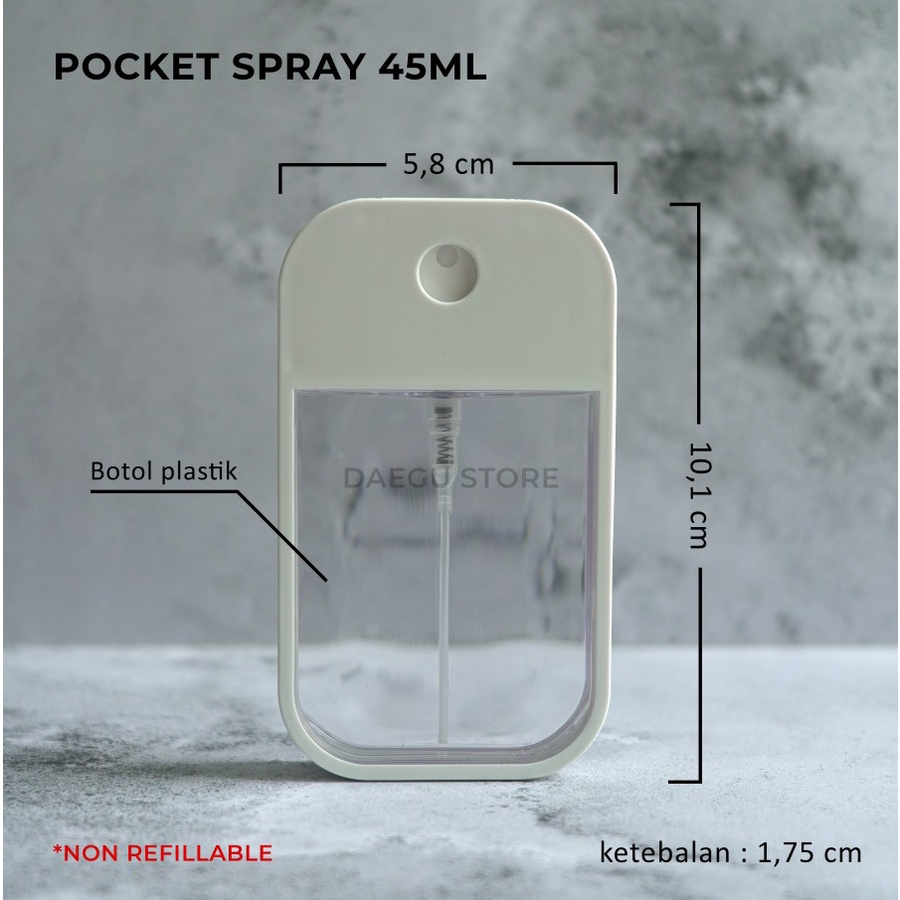 Jual Botol Pocket Card Spray 45ml Plastik untuk Hand Sanitizer Parfum ...