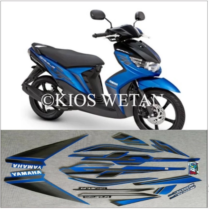 Jual STRIPING MIO SOUL GT MUSCLE BIRU TAHUN 2013 2014 STIKER LIS ...