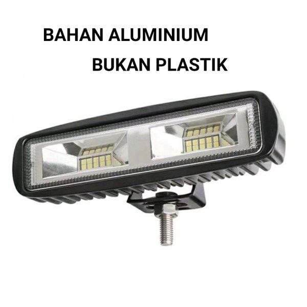 Jual Lampu LED Cree Light Bar Sorot Tembak Slim 16 Mata Motor Mobil 6 ...