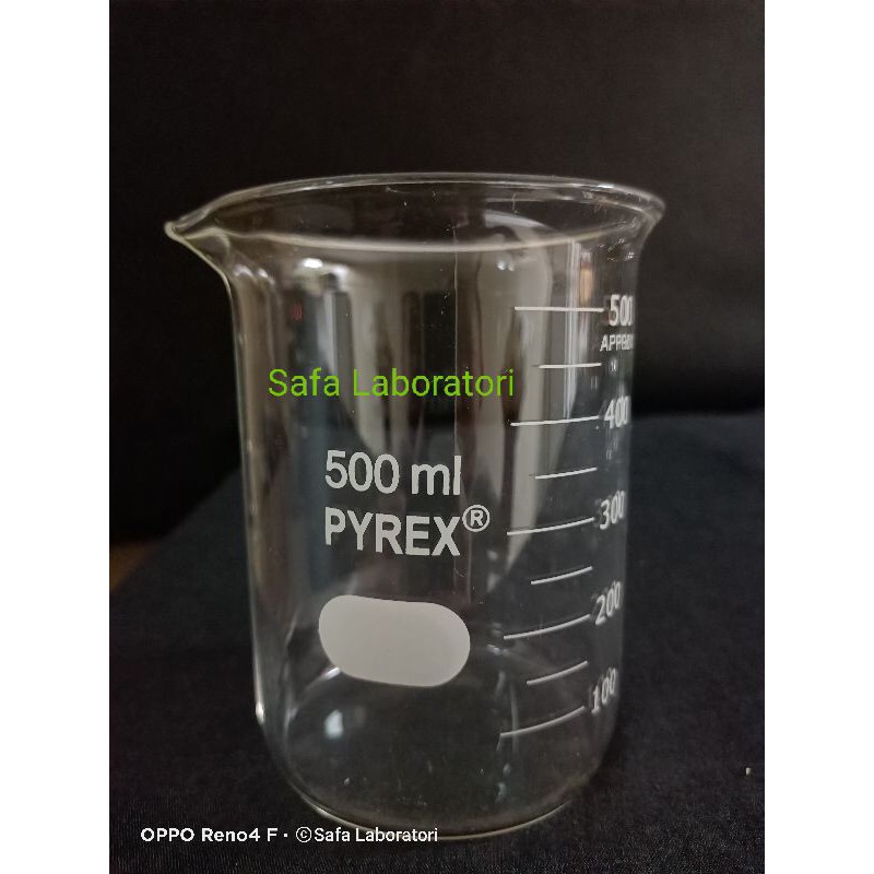 Jual Beaker Glass / Gelas Kimia 500 ml Pyrex / Gelas Beaker / Gelas ...
