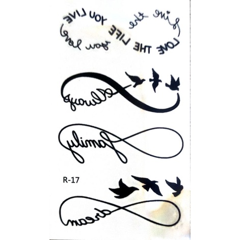 Jual tatto temporer tulisan Inggris / Temporary tattoo tulisan / STIKER ...