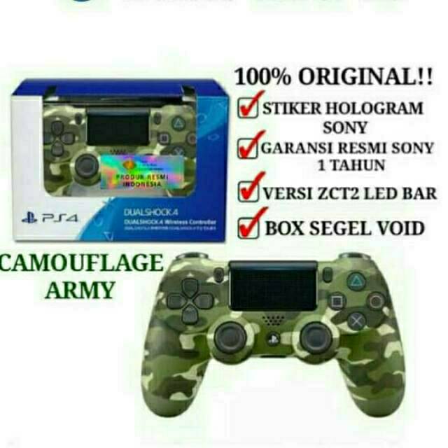Jual Stik PS 4 Ori PS4 Original Dualshock Wireless Controller (GC) Army ...