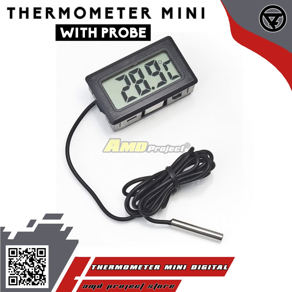 Jual Termometer Digital Thermometer Mini -50 - 100 C Celcius With Probe ...