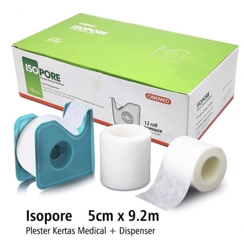 Jual isopore plester kertas medical onemed + dispenser | Shopee Indonesia