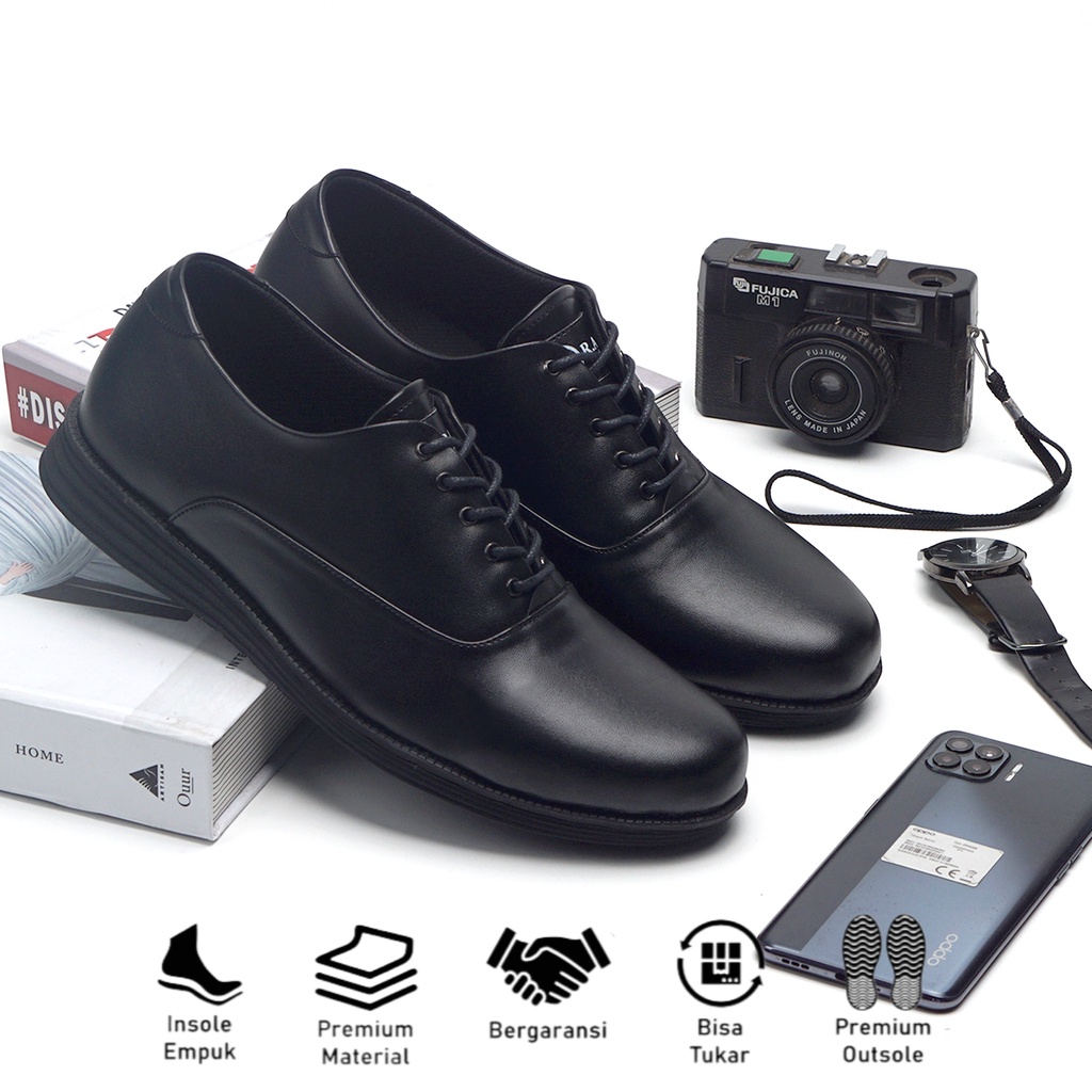 Jual Ragazzo Black Original |Trends X Ran | Sepatu Pantofel Dinas ...