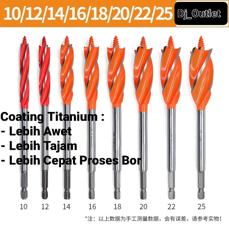 Jual Mata bor kayu 4 slot flute SOLID SLBO45 PREMIUM | Shopee Indonesia