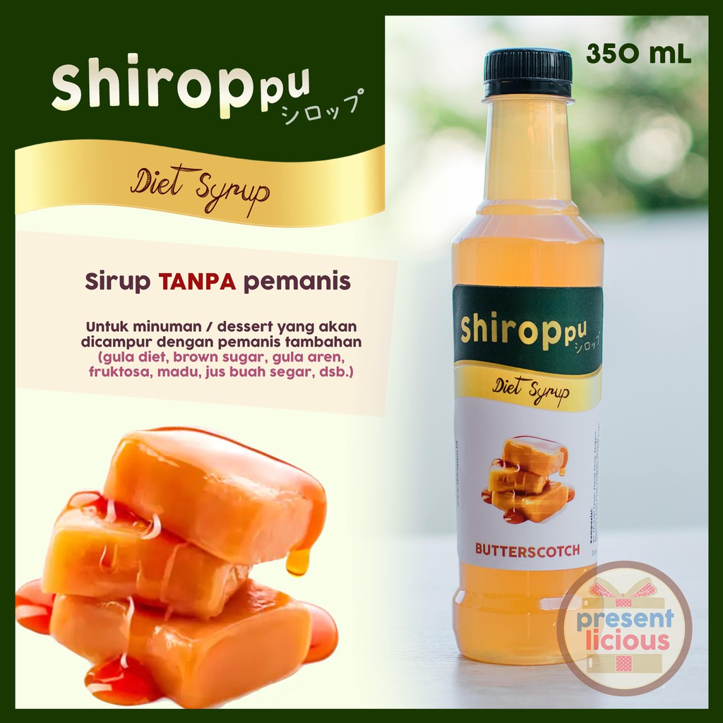 Jual Butterscotch Shiroppu Diet Syrup 350 Ml Sirup Rasa