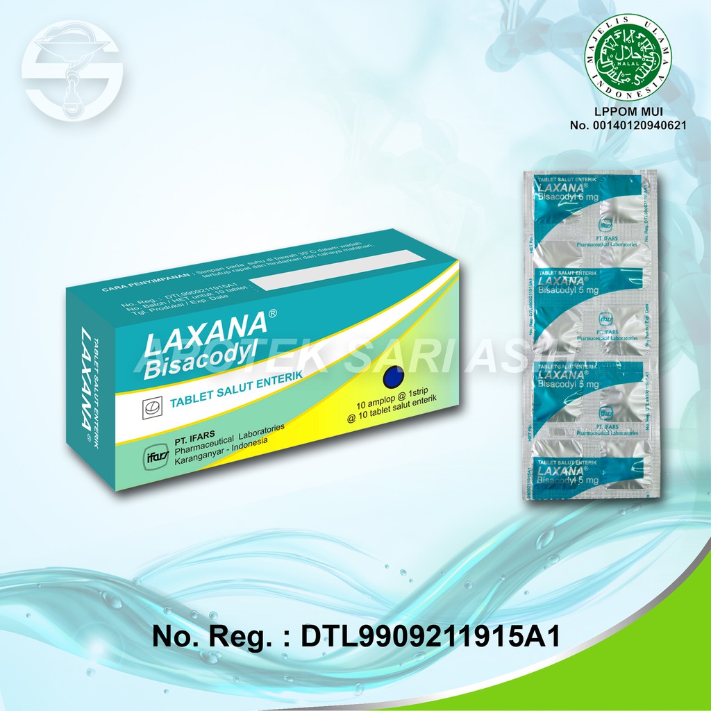 Jual LAXANA Tablet Ifars STRIP isi 10 Bisacodyl obat pencahar susah BAB ...
