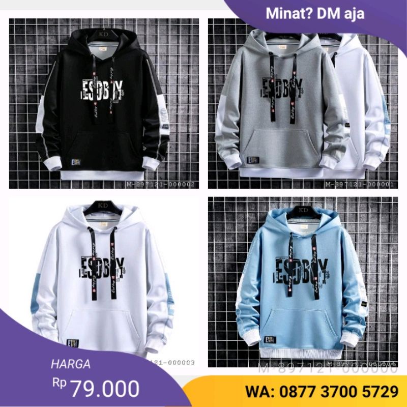 Jual SWITER PRIA HOODIE ESOBOY MODEL TERBARU 2022 KEREN NYAMAN MURAH ...