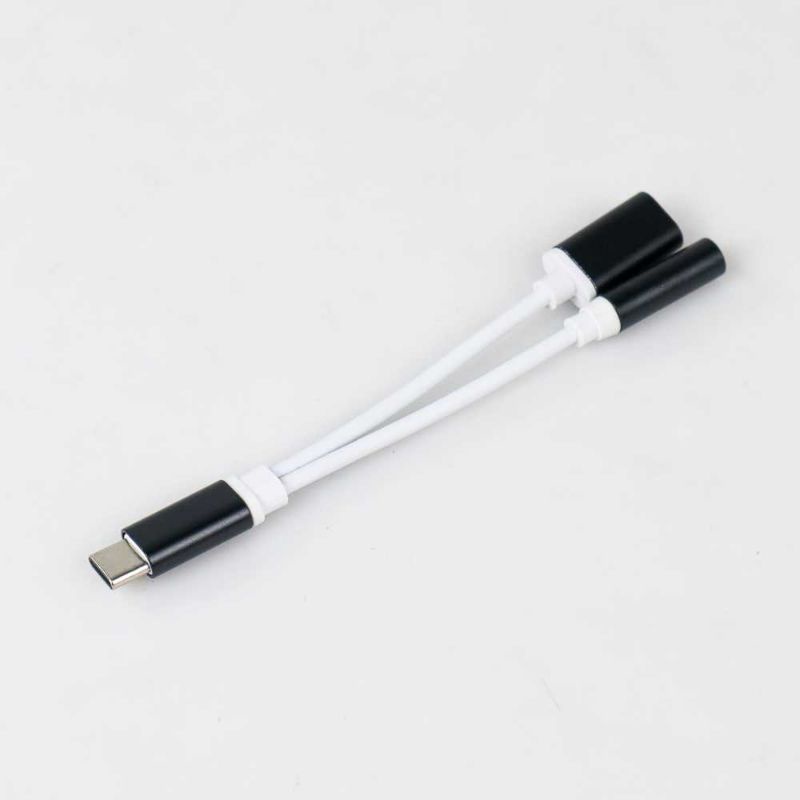 Jual Adapter 2 in 1 USB Type C to 3.5mm Headphone Headset + USB Type C ...