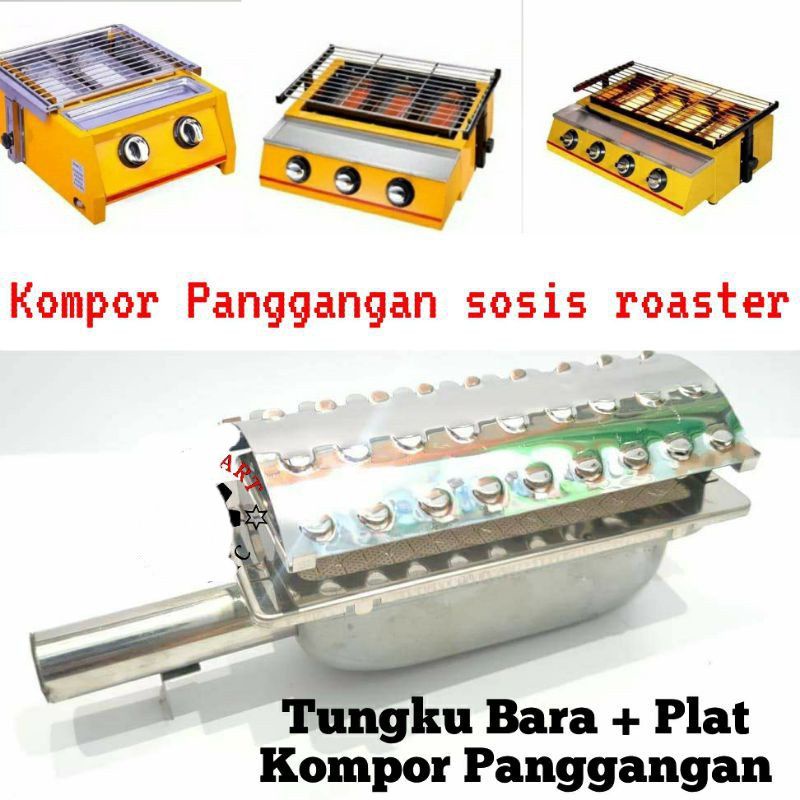 Jual Tungku bunner bara api roaster kompor sosis set plat besi | Shopee ...