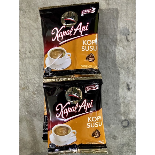 Jual Kopi KAPAL API SUSU SACHET / RENCENG / 10 Sachet | Shopee Indonesia