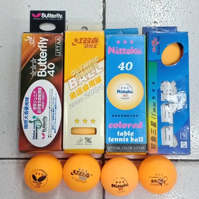 Jual BOLA PINGPONG BUTTERFLY / DHS / NITAKU / DOUBLE FISH ISI 3 MURAH | Shopee Indonesia