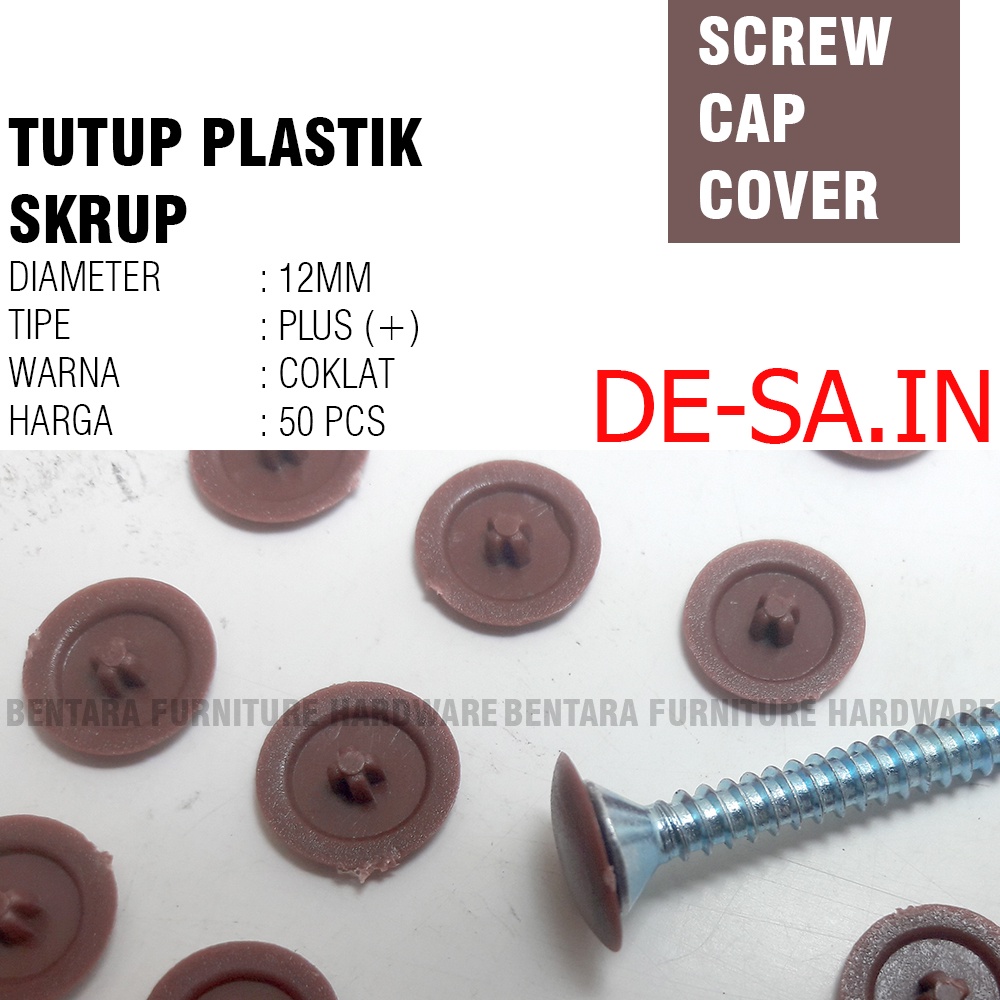 Jual 50 X TUTUP SKRUP PLASTIK COKLAT BROWN MODEL PLUS (UNTUK SKRUP FLAT ...
