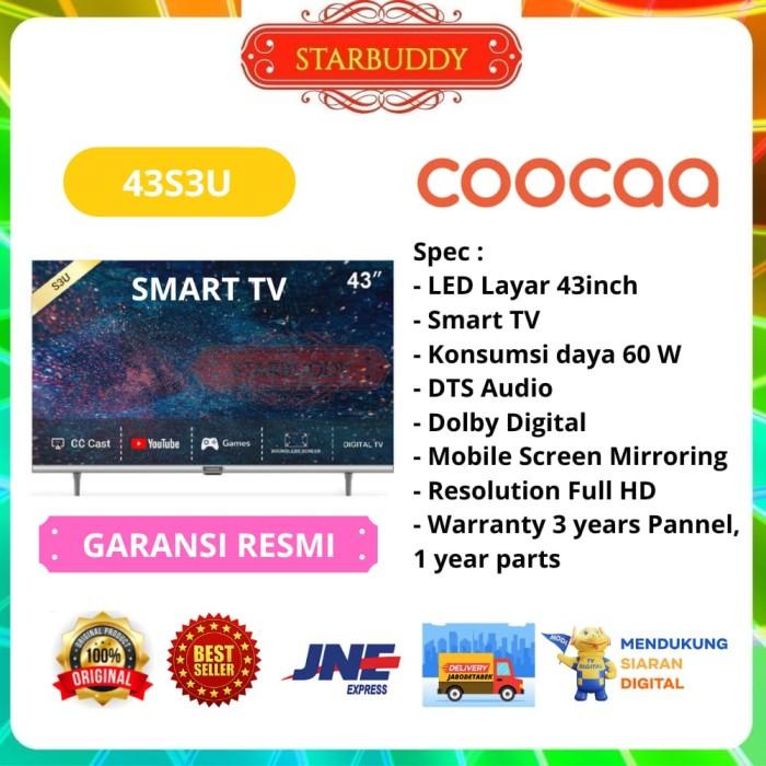Jual LED TV COOCAA 43S3U Bezelless 43 inch Smart Full HD TV - DIGITAL ...