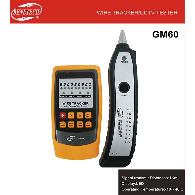 Jual Wire Tracker Benetech GM60 RJ11 RJ45 Tracer Cable Tester Saluran ...